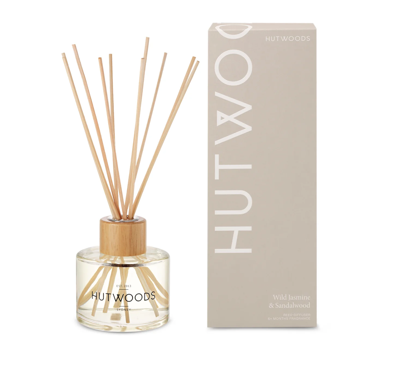 Hutwoods Diffuser Wild Jasmine & Sandalwood 200ml | Box & Co